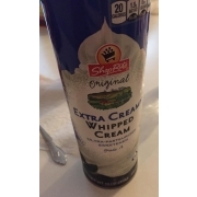 ShopRite Original Extra Creamy Whipped Cream: Calories, Nutrition ...