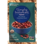 Simply Balanced Organic Low Sodium Three Bean Blend: Calories ...