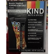 Kind Nuts & Spices Black Truffle Almond And Sea Salt Bar: Calories ...