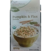 Simply Nature Pumpkin And Flax Granola: Calories, Nutrition Analysis ...
