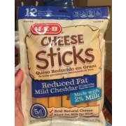 H-E-B Cheese Sticks, Reduced Fat Mild Cheddar Cheese: Calories ...