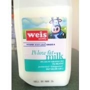 Weis Milk, %1 Low Fat: Calories, Nutrition Analysis & More | Fooducate