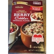 Millville Instant Oatmeal Berry Cobbler Flavor: Calories, Nutrition ...