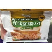 Great Value Premium Honey Smoked Turkey Breast And White Turkey, Thin ...