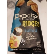 Popchips Potato Ridges Salted Popped Chip Snack: Calories, Nutrition ...