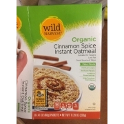 Wild Harvest Organic Cinnamon Spice Instant Oatmeal: Calories ...