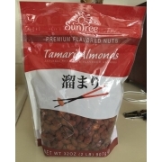 SunTree Snack Foods Premium Flavored Nuts, Tamari Almonds: Calories ...