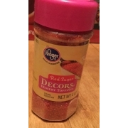 Kroger Red Sugar, Decors Dessert Topping: Calories, Nutrition Analysis ...