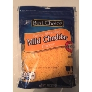 Best Choice Cheese, Fancy Shredded, Mild Cheddar: Calories, Nutrition ...