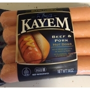 Kayem Beef & Pork Hot Dogs: Calories, Nutrition Analysis & More | Fooducate