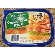 Great Value Thin Sliced Smoked Turkey Breast: Calories, Nutrition ...