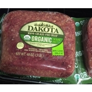 Dakota 100% Grass Fed Beef, Organic Ground Beef: Calories, Nutrition ...