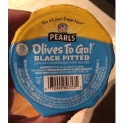 Pearls Olives To Go, Black Pitted, Large California Ripe Olives ...
