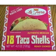 La Tiara Taco Shells, Made With White Corn: Calories, Nutrition ...