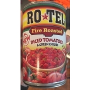 Ro Tel Fire Roasted, Diced Tomatoes And Green Chilies: Calories ...