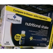 Member's Mark Nutritional Shake, Vanilla: Calories, Nutrition Analysis ...