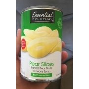 Essential Everyday Pear Slices In Heavy Syrup: Calories, Nutrition ...