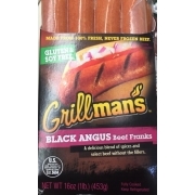 Grillman's Black Angus Beef Franks: Calories, Nutrition Analysis & More ...