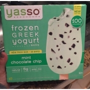 Yasso Frozen Greek Yogurt Bars, Mint Chocolate Chip: Calories ...