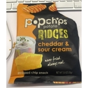 Popchips Potato Ridges, Cheddar And Sour Cream: Calories, Nutrition ...
