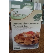Simply Nature Brown Rice Crackers, Tomato And Basil: Calories ...