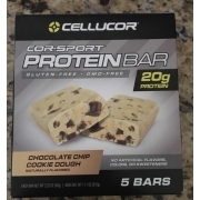 Cellucor Cor Sport Protein Bar, Chocolate Chip Cookie Dough: Calories ...