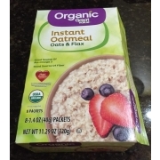 Organic Great Value Instant Oatmeal, Oats And Flax: Calories, Nutrition ...