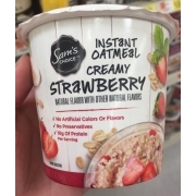 Sam's Choice Instant Oatmeal Creamy Strawberry: Calories, Nutrition ...