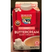 Horizon Organic Sweet Butter Cream, Dairy Creamer: Calories, Nutrition ...