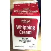Winco Foods Whipping Cream: Calories, Nutrition Analysis & More | Fooducate