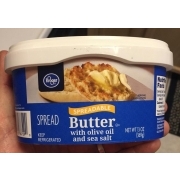 Kroger Spreadable Butter With Olive Oil And Sea Salt, Spread: Calories ...