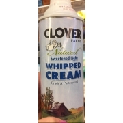 Clover Farms Whipped Cream, Sweetened Light: Calories, Nutrition ...