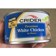 Crider Premium White Chicken In Water: Calories, Nutrition Analysis ...