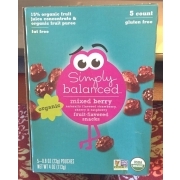 Simply Balanced Mixed Berry, Fruit Flavored Snacks: Calories, Nutrition ...