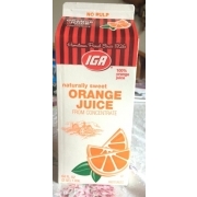 IGA Orange Juice: Calories, Nutrition Analysis & More | Fooducate
