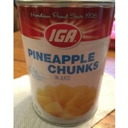 IGA Pineapple Chunks In Juice: Calories, Nutrition Analysis & More ...
