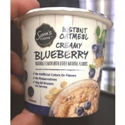 Sam's Choice Instant Oatmeal Creamy Blueberry: Calories, Nutrition ...