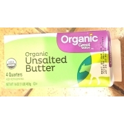 Organic Great Value Organic Unsalted Butter: Calories, Nutrition ...