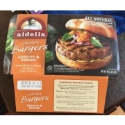 Chef Bruce Aidells Chicken Burgers, Apricot And Ginger: Calories ...
