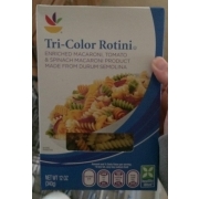 Giant Tri Color Rotini: Calories, Nutrition Analysis & More | Fooducate