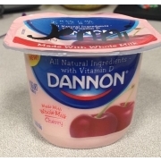 Dannon Yogurt, Made With Whole Milk, Cherry: Calories, Nutrition Analysis & More | Fooducate