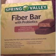 Spring Valley Fiber Bar With Probiotics, Chocolate Peanut Butter ...