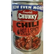 Campbell's Chunky Chili Hot And Spicy With Bean Firehouse: Calories ...
