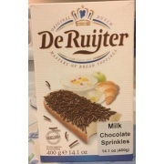 De Ruijter Milk Chocolate Sprinkles: Calories, Nutrition Analysis ...