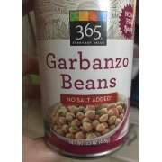 365 Everyday Value Garbanzo Beans, No Salt Added: Calories, Nutrition ...