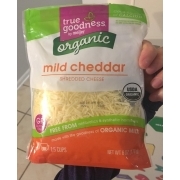 True Goodness By Meijer Organic Mild Cheddar, Shredded Cheese: Calories ...
