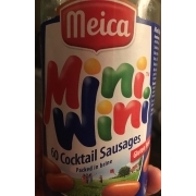 Meica Mini Wini Sausages, 60 Cocktail, Packed In Brine: Calories ...