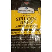 User added: members mark ground sirloin beef & beef patties: Calories ...