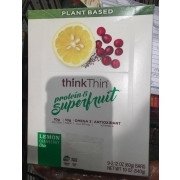 thinkThin Protein And Superfruit Bar, Lemon Cranberry Chia: Calories ...