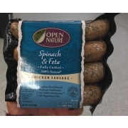 Open Nature Chicken Sausage, Spinach And Feta: Calories, Nutrition ...